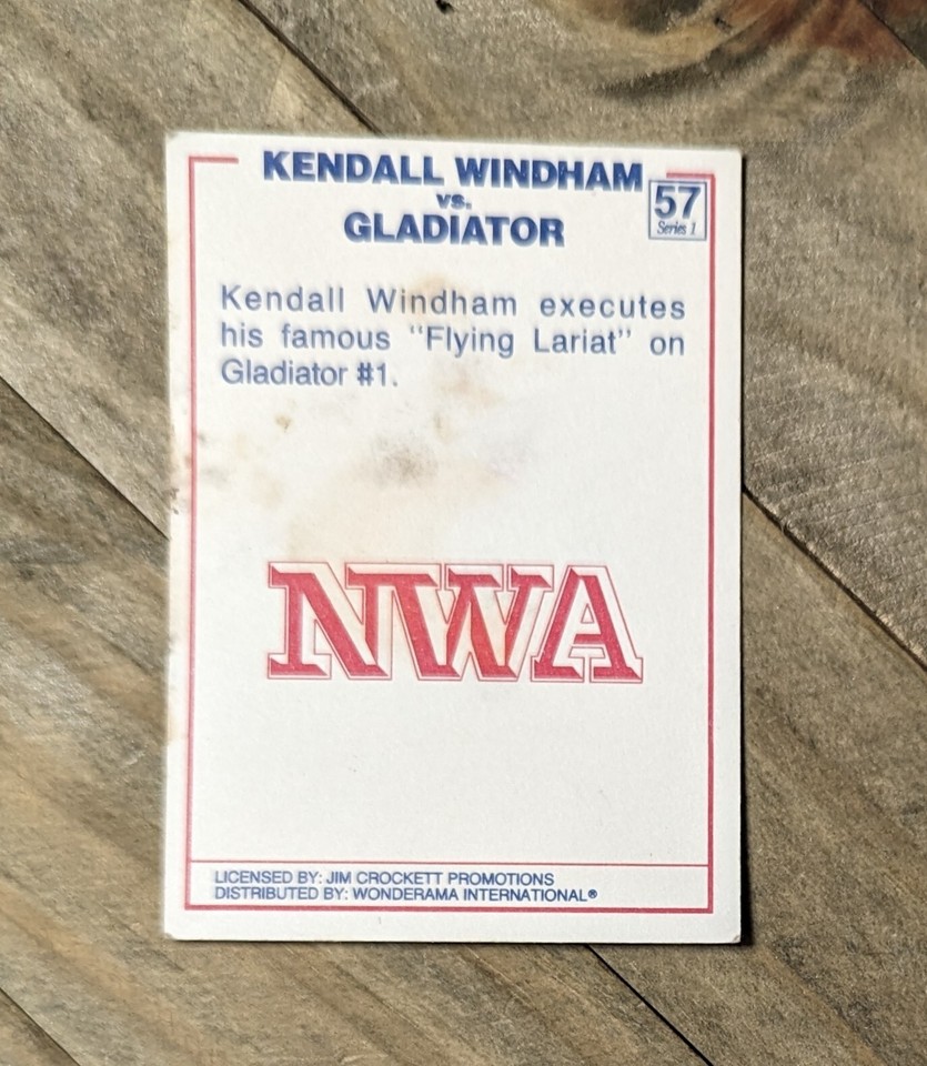 1988 Wonderama NWA Kendall Windham vs. Gladiator Card #57 RARE | eBay