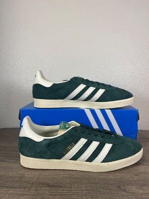 adidas Originals Gazelle Mineral Green White Mens Suede Sneakers IF9655 ...