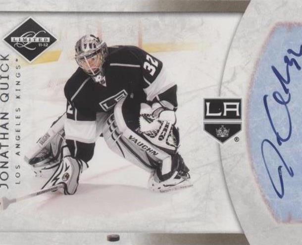 2011-12 Limited - Crease Cleaners Jonathan Quick #5 Signatures /99 (AU ...