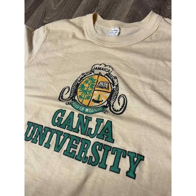 Vintage 1970s Ganja University Weed Stoner T-Shirt Small | eBay