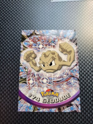 Vintage 1999 Pokémon Topps TV Animation Edition Card 74 Geodude Red ...