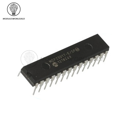 10PCS MCP23017 MCP23017-E/SP DIP-28 16-Bit I/O Expander W/ I2C ...