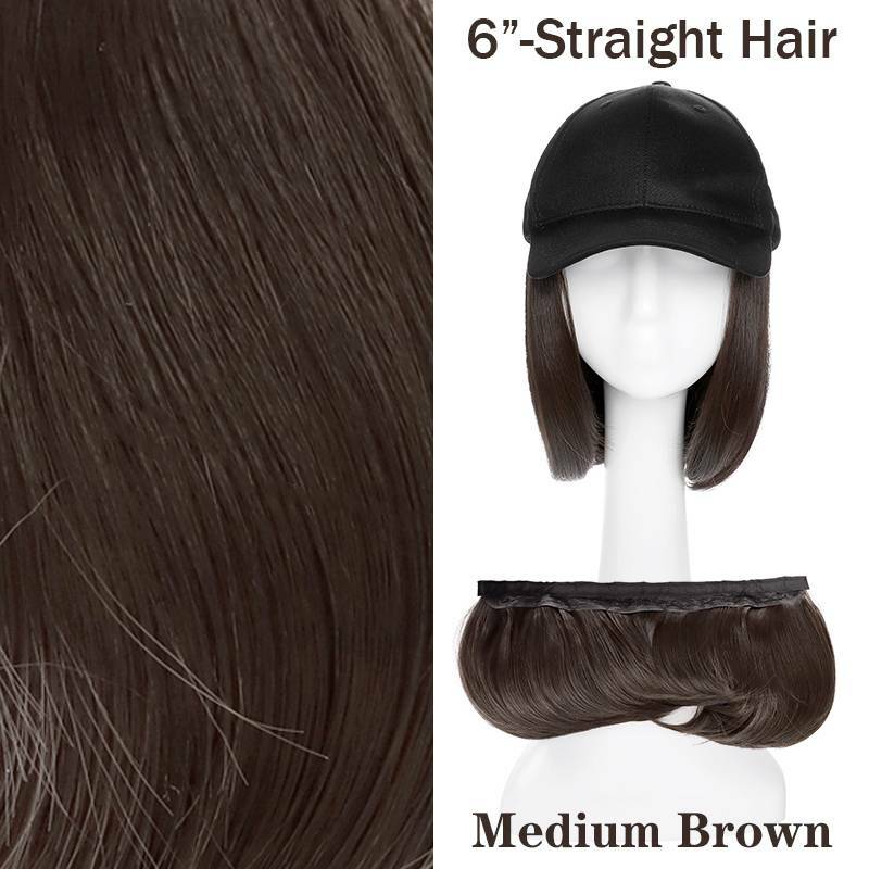 100% Natural Baseball Hat Cap Hair Extensions Real as Human Long Curly ...