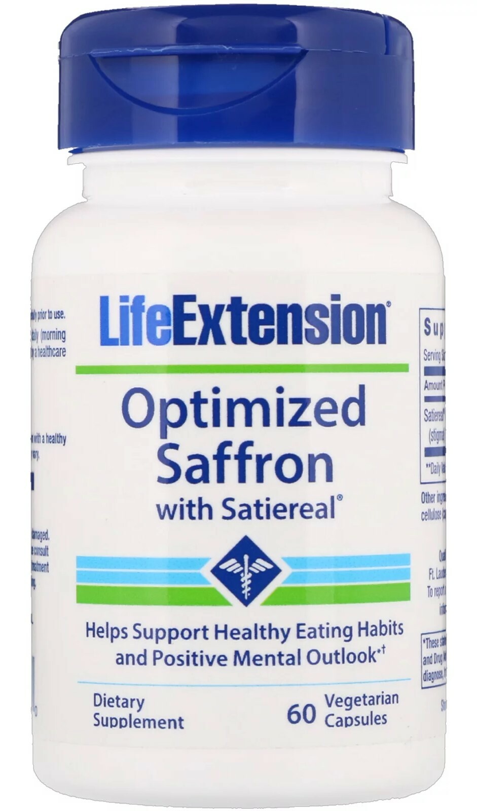 Life Extension - Optimized Saffron with Satiereal - 60 vcaps Free UK P ...