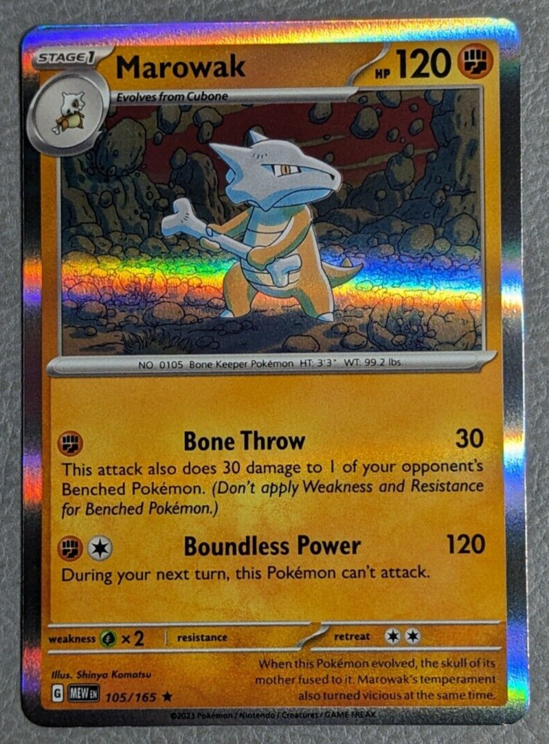Marowak Holo NM 105/165 Scarlet & Violet 151 Pokemon Card | eBay