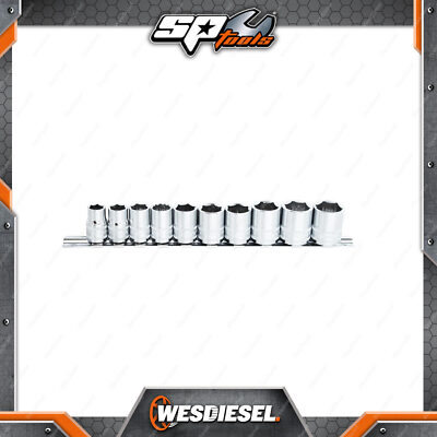 SP Tools 10 Pieces of 3/8 inch Drive Socket Rail Set - 6 Point Metric ...