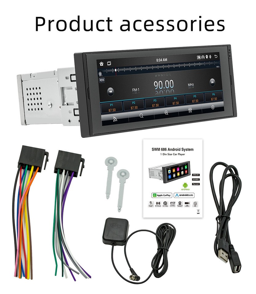 Android 12 Car Radio MP5 Player GPS WIFI Stereo For Apple CarPlay ...