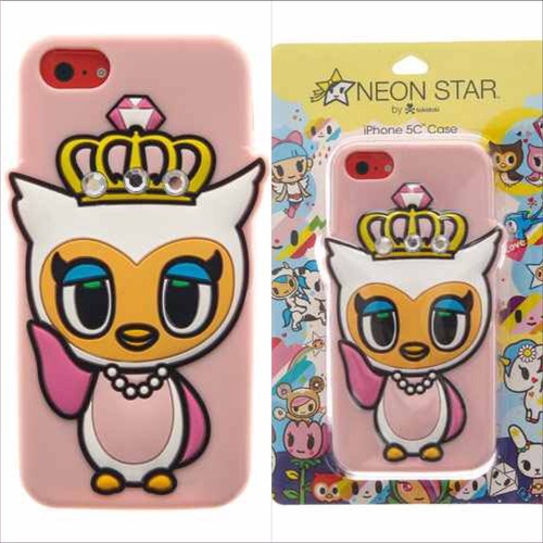 tokidoki iPhone Case 5C Fancy Owl Case Jewel Crown Neon Star Pink ...