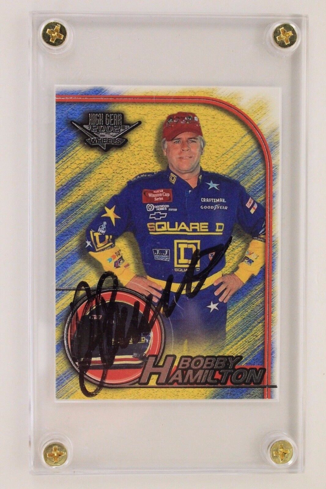 NASCAR Driver BOBBY HAMILTON Autographed Signed 2002 WHEELS Cardm#8 w ...