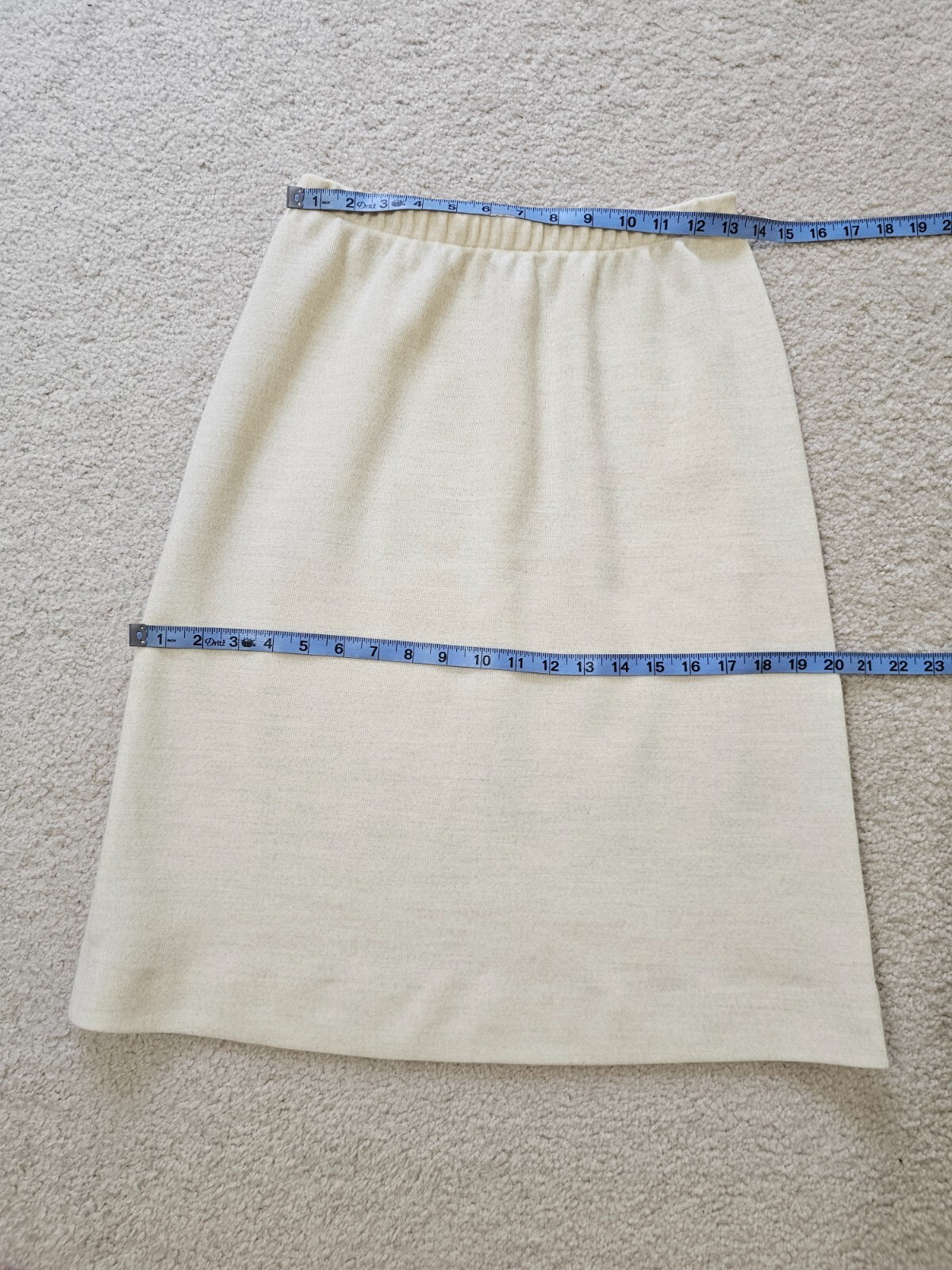 Vintage Leslie Fay Petite Cream Woolite Knit 2 Pc Skirt Suit Sz. 12 Fit ...