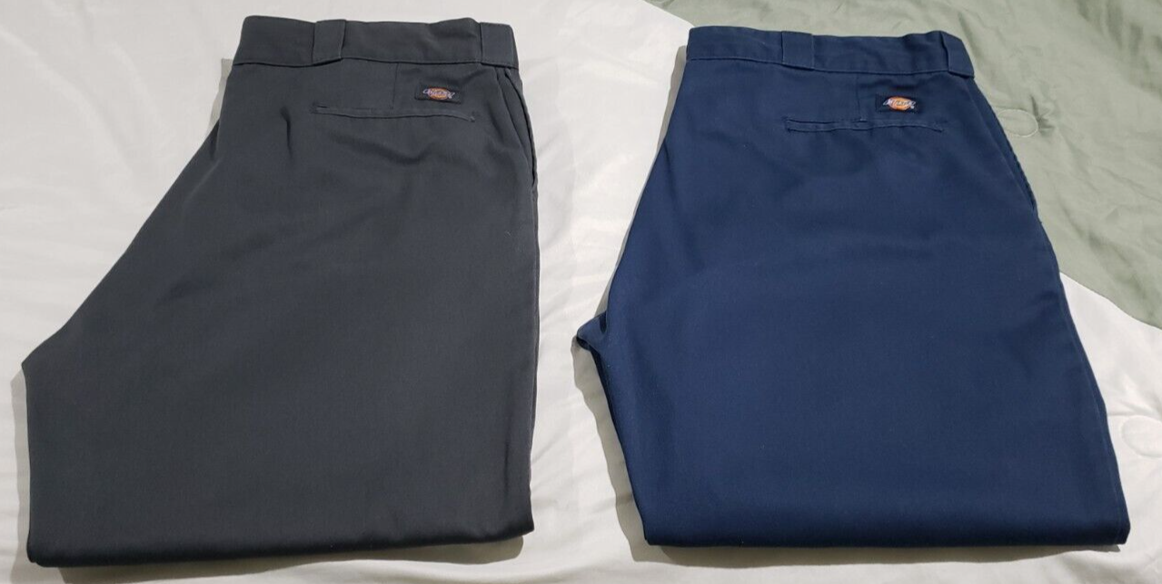 2 Pair Of Dickie Work Pants 874 Original Fit Mens Size 42x30 Blue ...