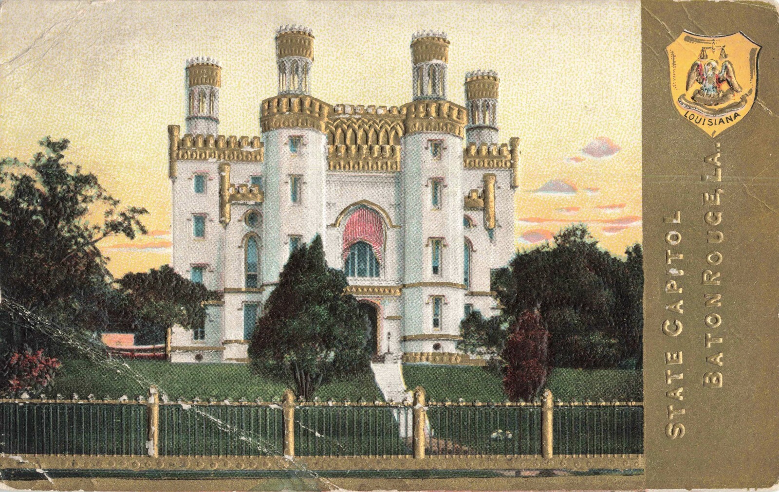 Postcard State Capitol Baton Rouge Louisiana Embossed | eBay