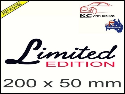 Limited Edition Car Sticker 200 X 50 MM Vinyl Black And Red | eBay