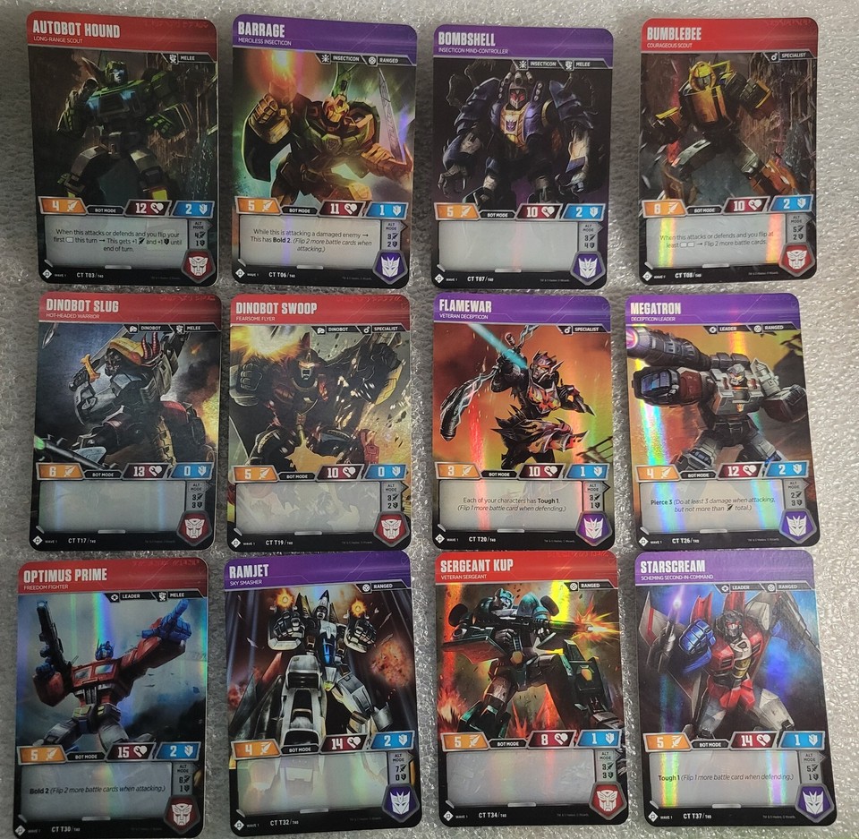 Transformers CCG TCG Trading Cards Sets & Lots Wave 1,2,3,4,5 Combined ...