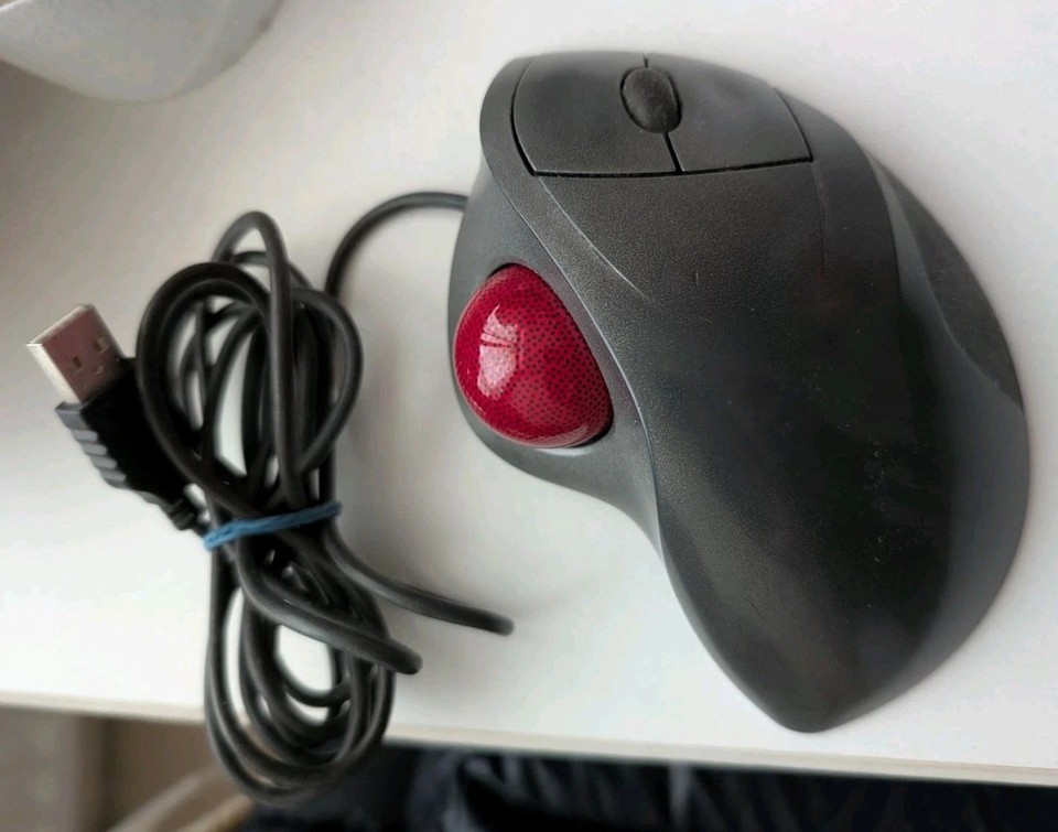 Logitech Classic USB TrackMan Trackball Computer Mouse T-BB18 Stress ...