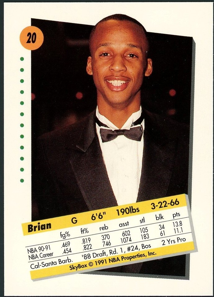 1991 SkyBox Brian Shaw Card #20 | eBay