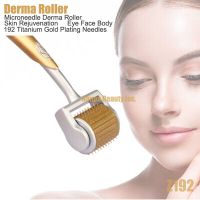 192 Titanium DERMAROLLER Skin Therapy Facial Recovery Micro Pins Roller ...