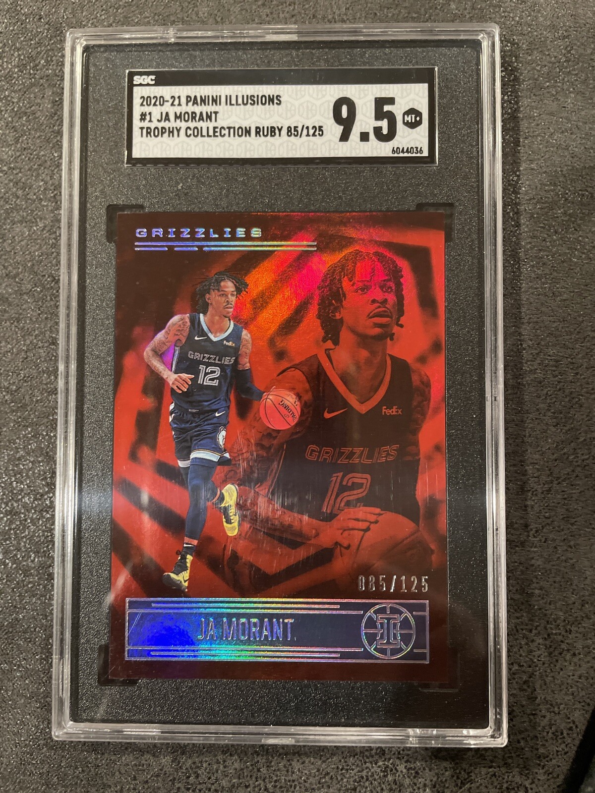 Ja Morant 2020-21 Panini Illusions Trophy Collection Ruby Memphis 85/ ...