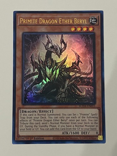 Yugioh - Primite Dragon Ether Beryl - 1st Edition Ultra Rare NM - Free ...