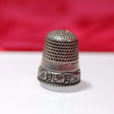 Antique Sterling Silver Thimble by Stern Bros. SBC, Anchor Hallmark ...
