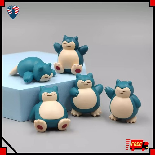 5 Pcs Mini Snorlax Figures Set - Snorlax Toys - Cute Snorlax ...