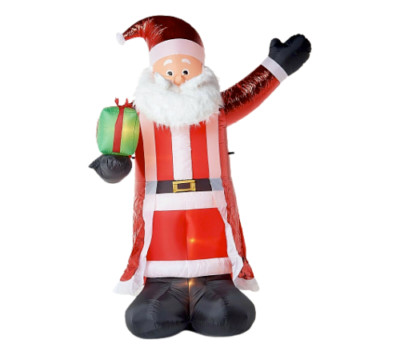 Kringle Express Inflatable Mixed Media Santa 8' Feet Christmas Holiday ...