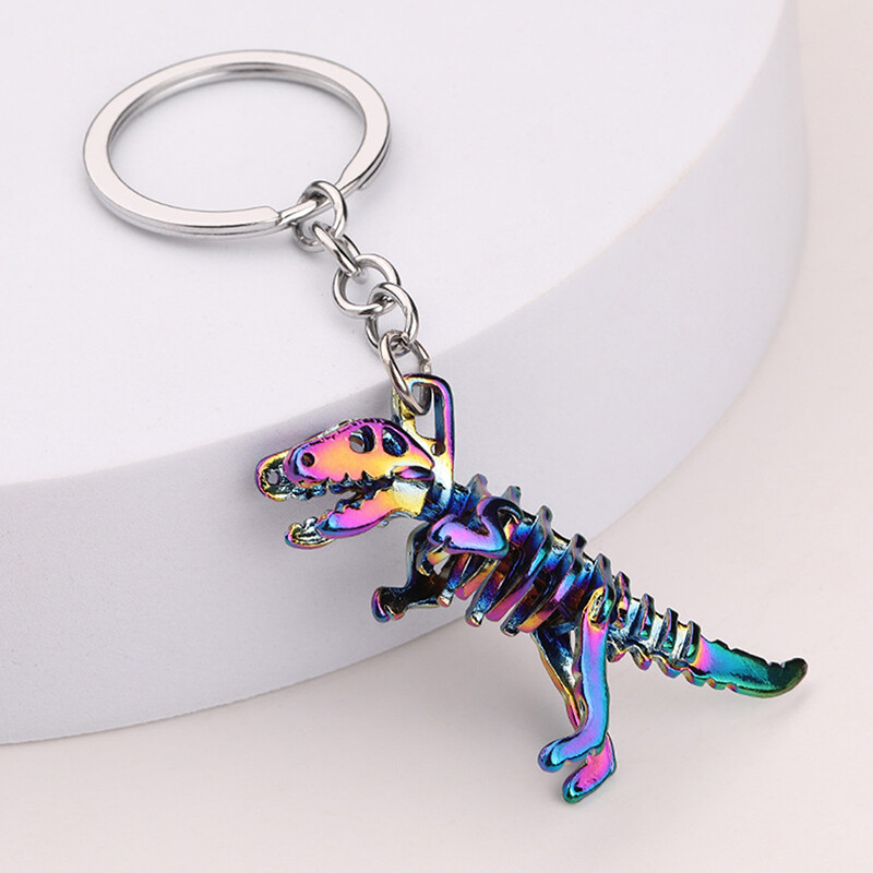 Creative Dinosaur Skeleton Keychain Animal Bone Alloy Keyring Bag ...