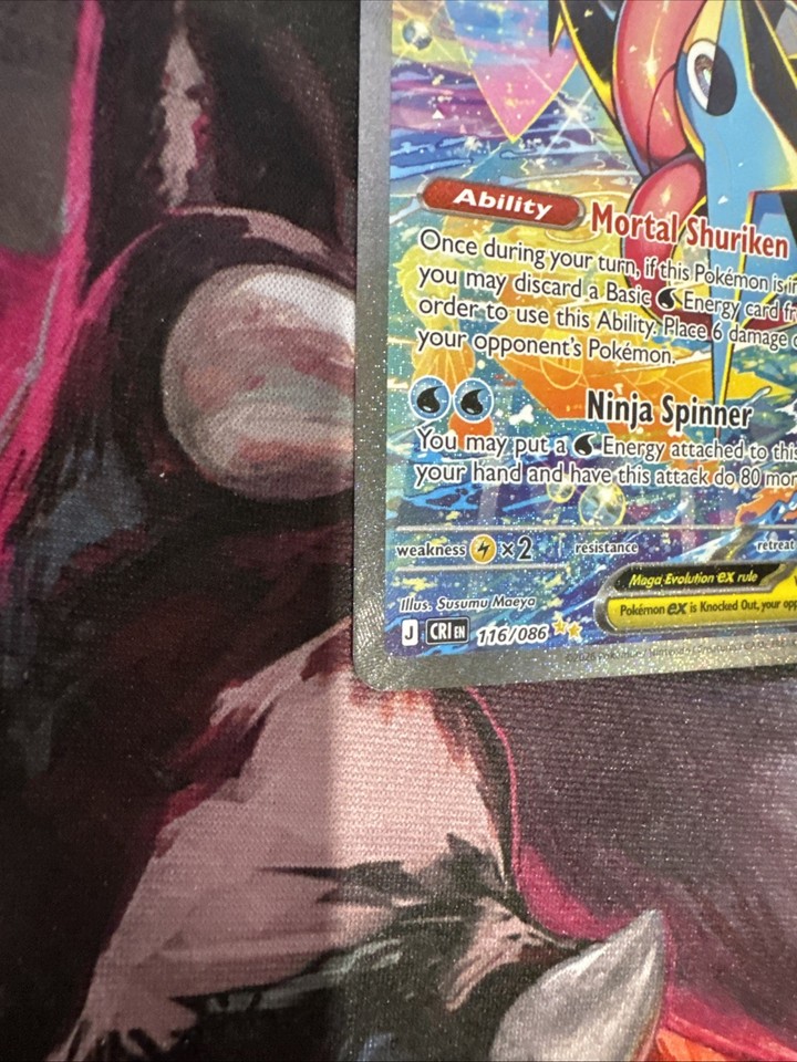 NEW! Mega Greninja ex 116/086 SIR - Chaos Rising - English Pokemon Card ...