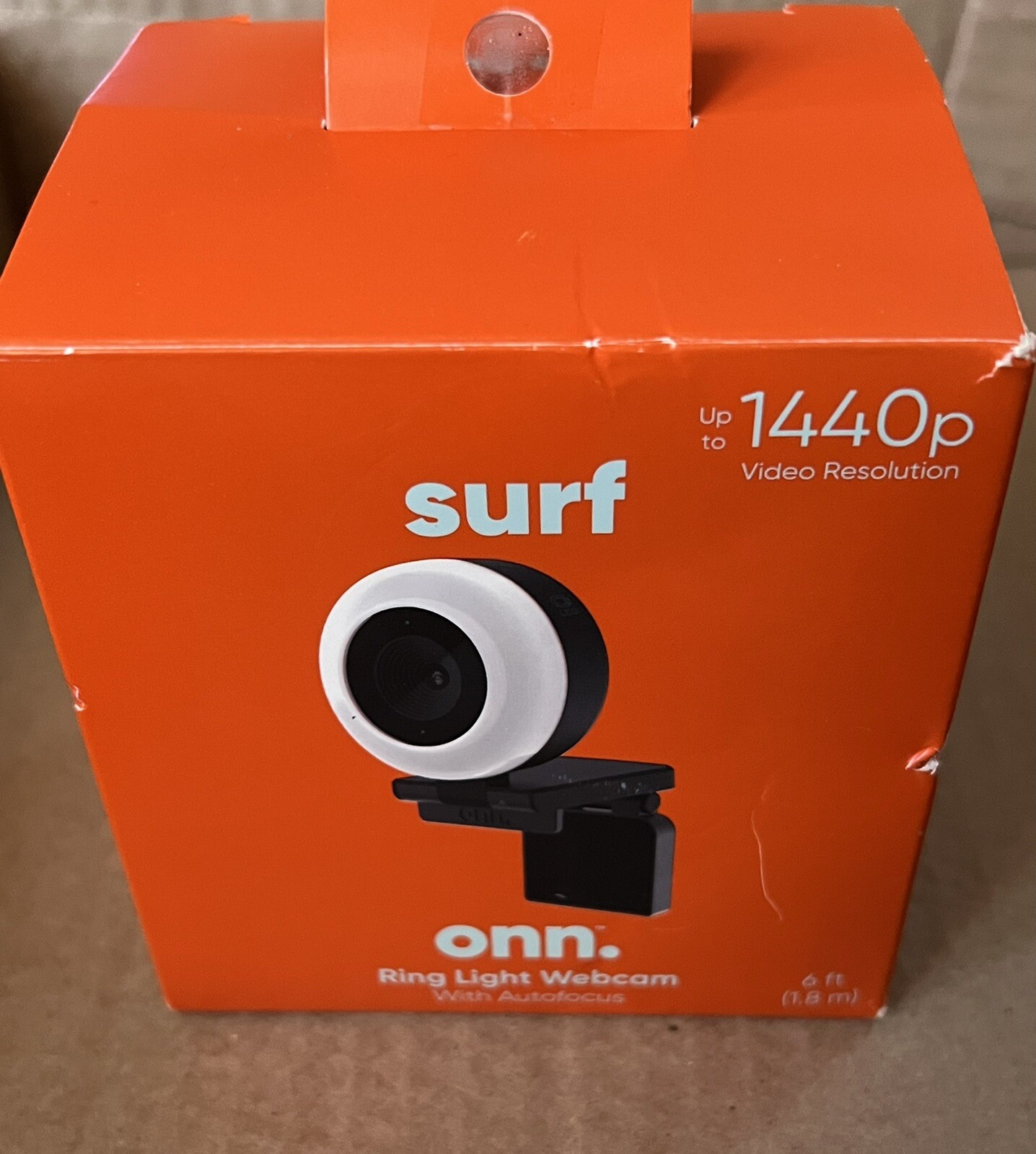 onn. Webcam with Ring Light-3 LED levels, Autofocus, Up to 1440p ...