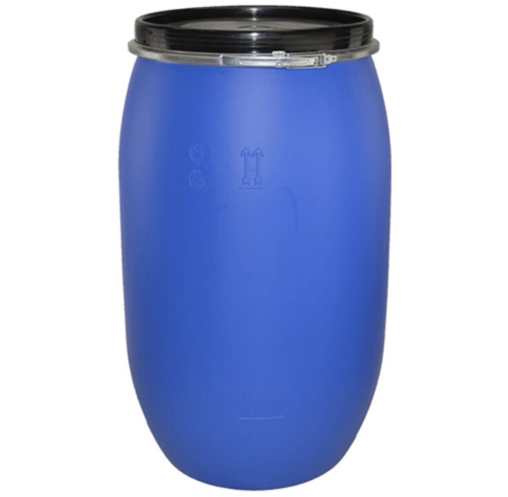 220l Open Top Plastic Barrel Drum Keg Storage Shipping Container | eBay UK