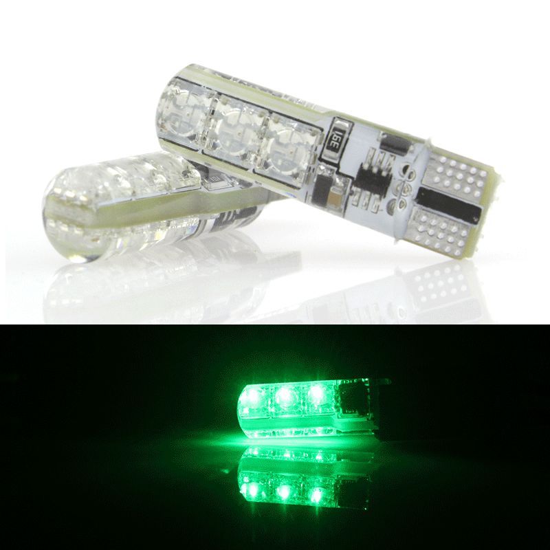 5pack T10 W5W Car Lights LED Bulb RGB with Remote Control 194 168 501 ...