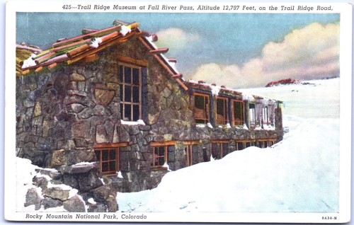 Postcard CO Trail Ridge Museum at Fall River Pass Colorado M11 | eBay