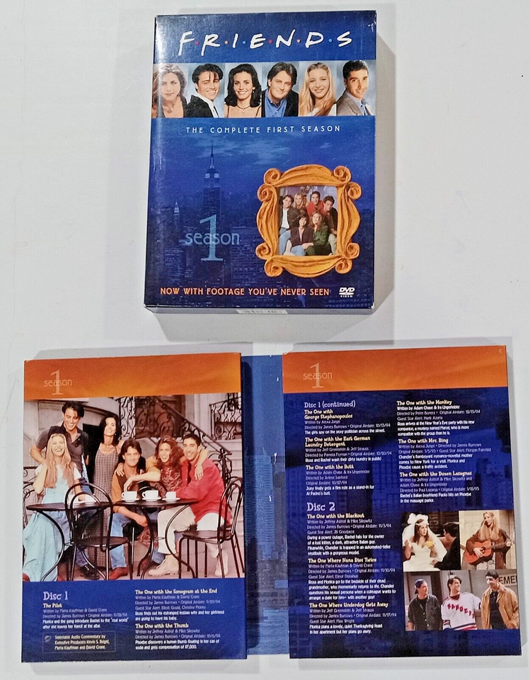 4 DVD set FRIENDS First Season MATTHEW PERRY, Jennifer Aniston; Comedy ...