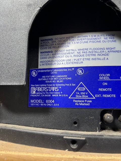 Fiberstars model 6004 Pool Lighting Illuminator | eBay