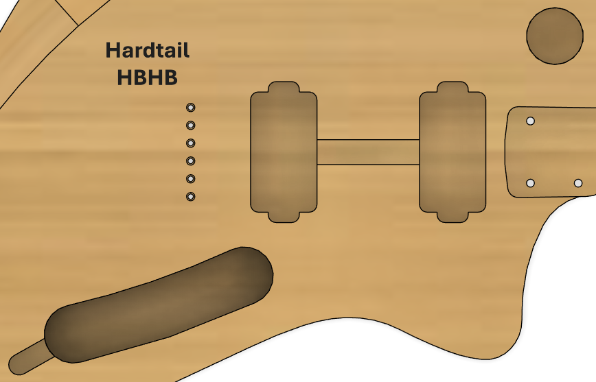 Meteora Guitar Body Ultra and Traditional Style Options- choose Bridge ...