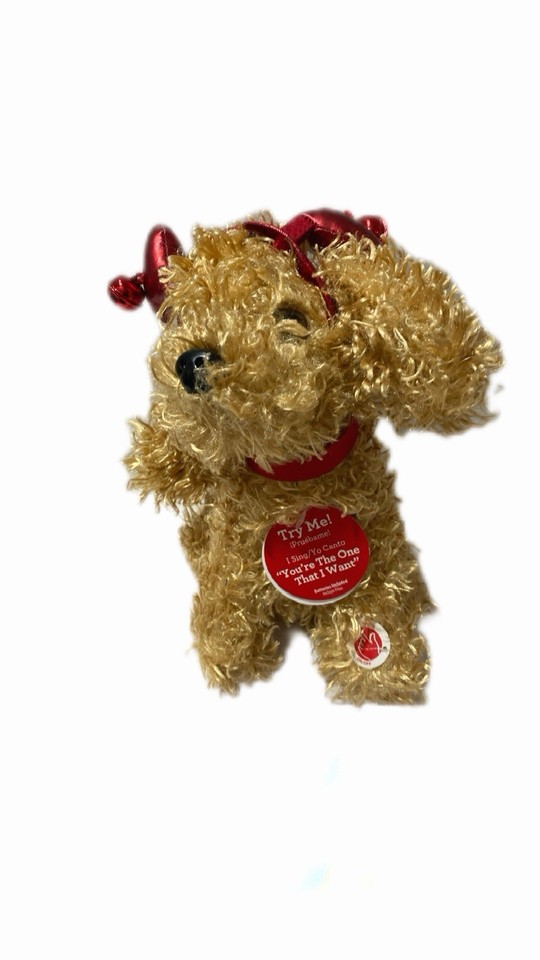 Dan Dee Puppy Dog Brown Red Hearts Animated & Sings You're The One That ...