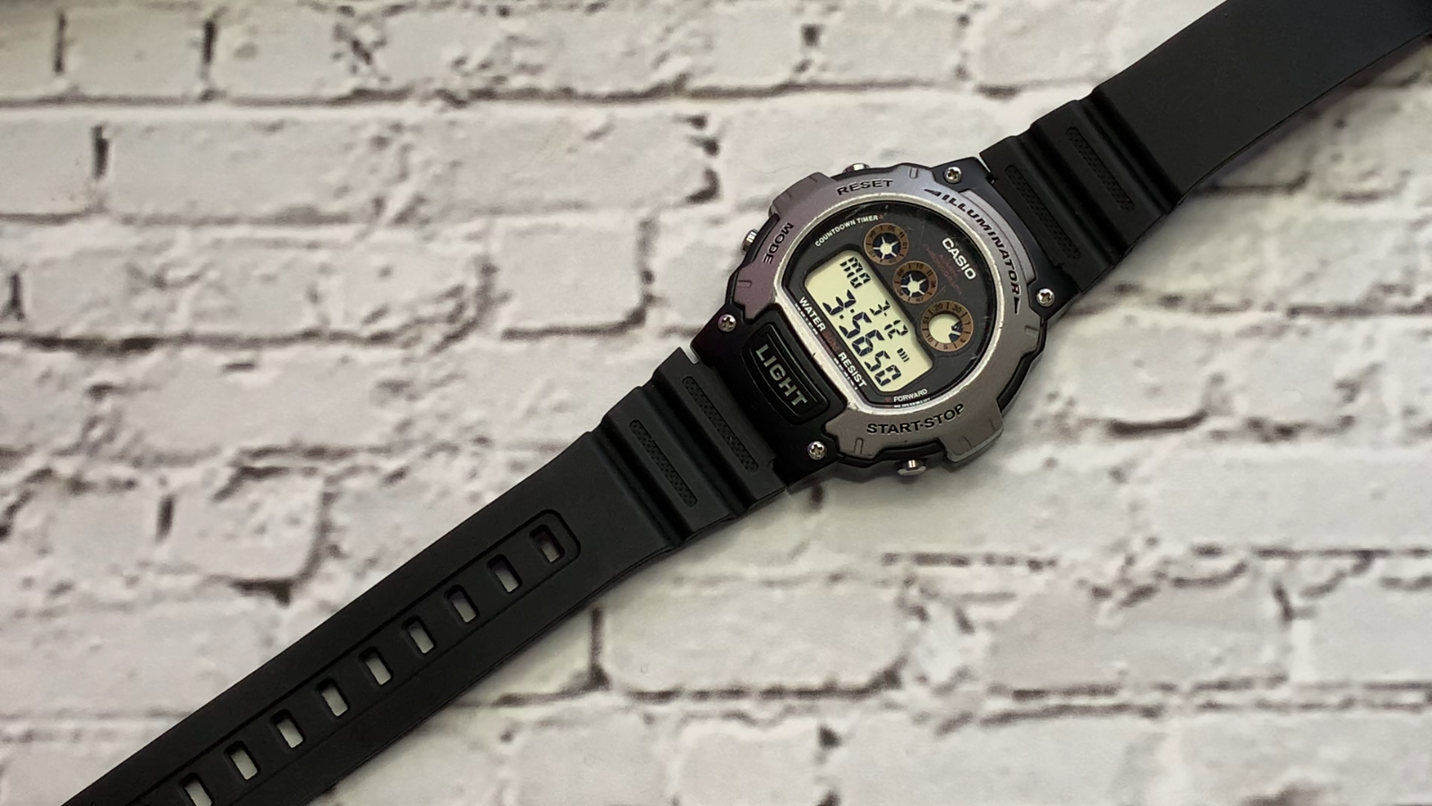 Casio Discontinued Illuminator Sports Digital Chrono Watch W214H-1AV ...