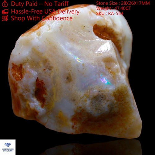 Natural Fire Opal Loose Rough Astrology Gemstone Australia 47.40 Cts ...