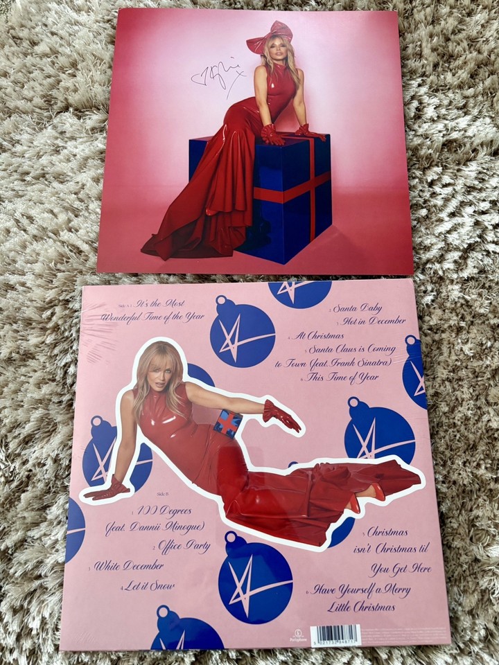 Kylie Minogue - Kylie Christmas - Limited Pink & white marble LP ...