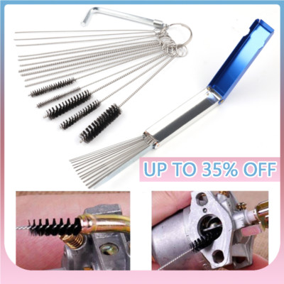 2 Set Carburetor Cleaning Kit Needles Wires Brush Carb Dirt Jet Cleaner ...