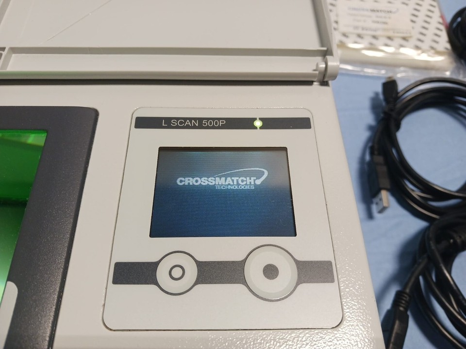 Crossmatch L SCAN 500P Fingerprint Scanner RJ0482, 900440 w/Cables ...