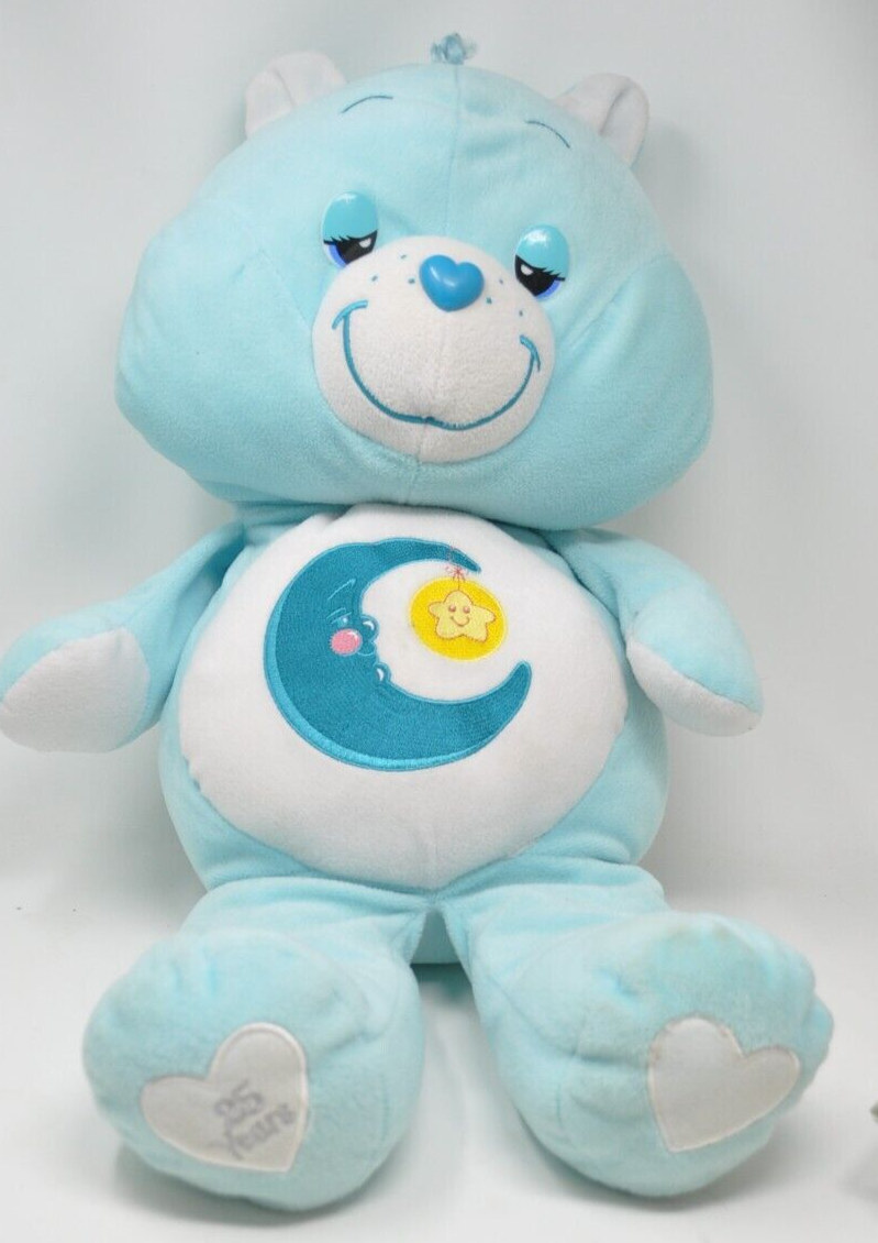 BIG JUMBO BEDTIME CARE BEAR HUGGABLE PILLOW PLUSH STUFFED & 10" Bedtime ...