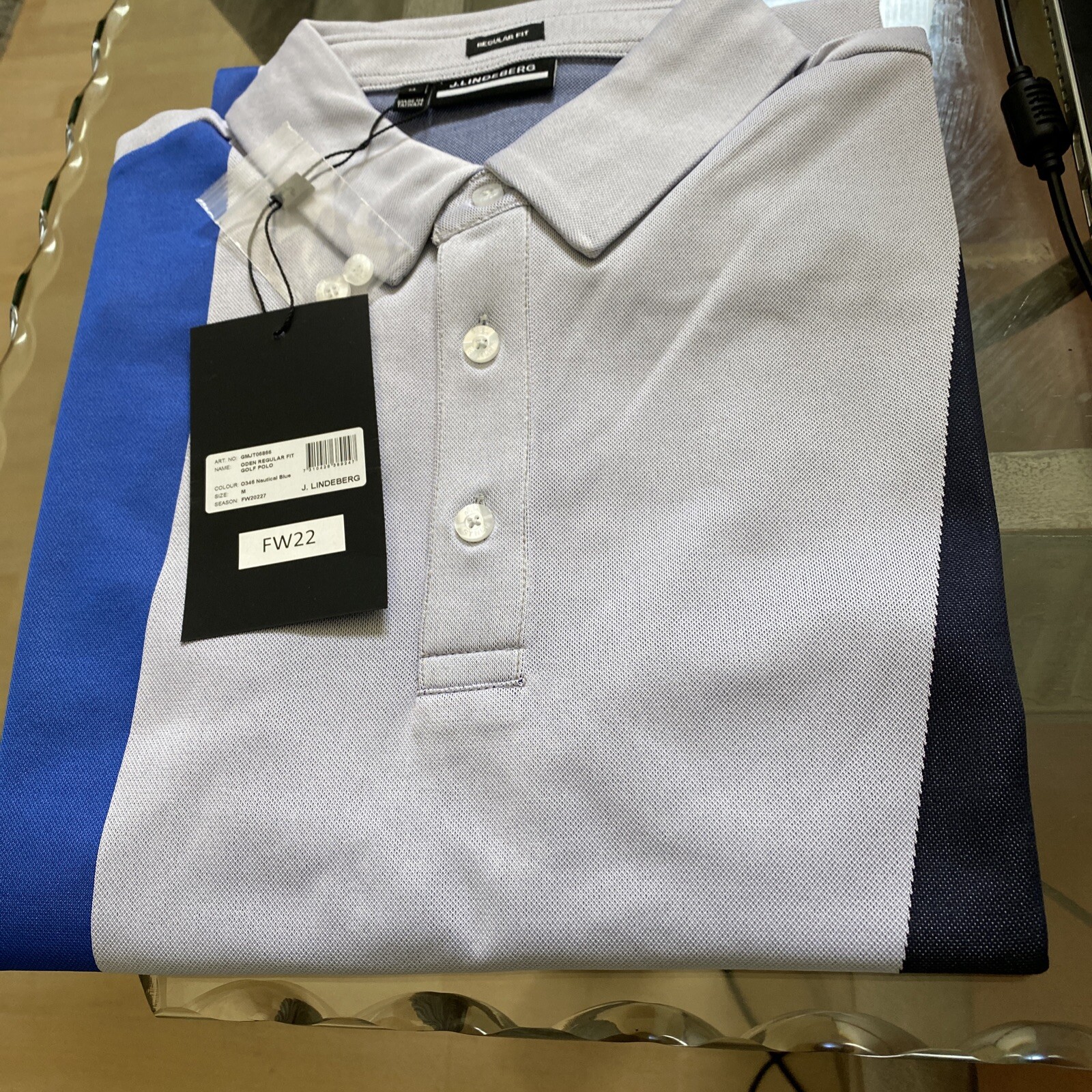 J Lindeberg Mens Oden Reg Golf Polo GMJT06866 Nautical Blue Small or ...