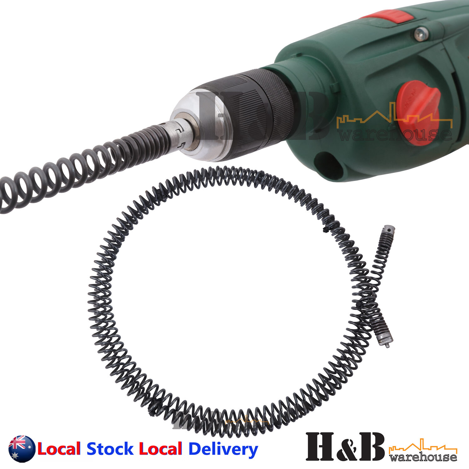 12M 24M 2.5M Spiral Electrical Drill Drain Snake Pipe Pipeline Sewer ...