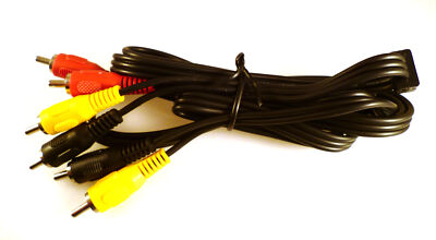 RCA Phono Plug To Plug Cable Red Black and Yellow 1.5 Metres OM0291 ...