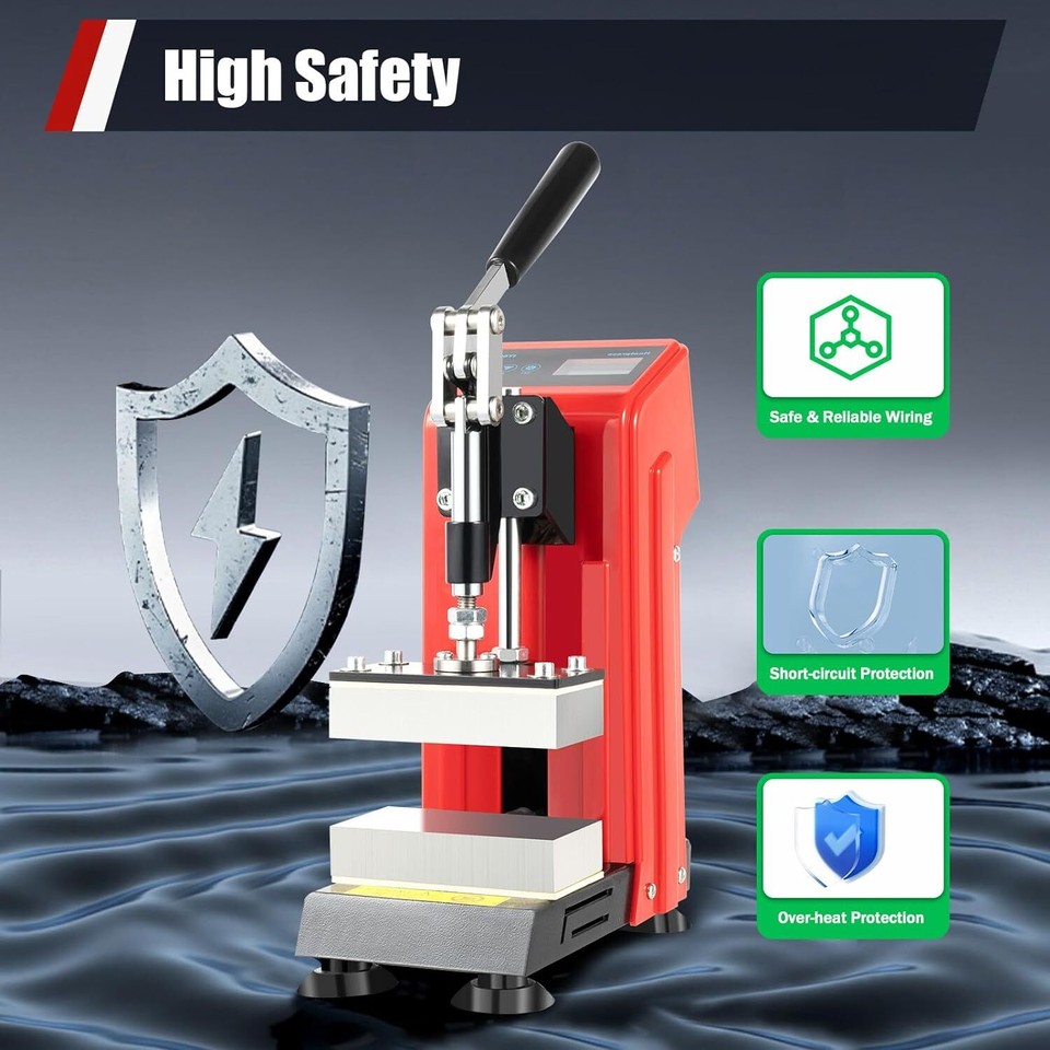 Heat Press Machine 900W Mini Manual Heat Presser Heavy Duty Hot Press ...