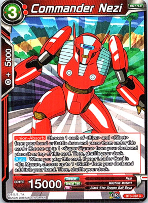 Commander Nezi BT3-022 C Dragon Ball Super Card TCG X1 | eBay