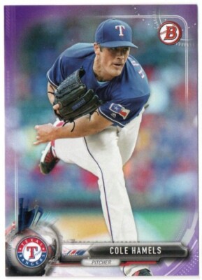 Cole Hamels 2017 Bowman Purple Parallel #'d/250 Card #7 | eBay