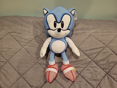 Sonic The Hedgehog Jakks Pacific Prototype Plush Comic Sonic 16" inch ...