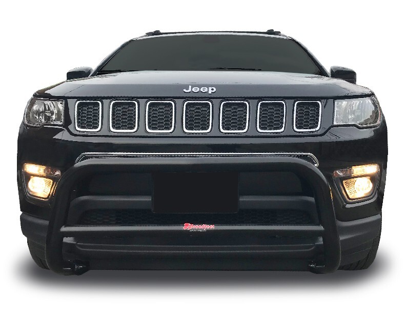 2020-2023 Jeep Compass Front 2.5" Black A-Bar Nudge Push Parking Bull ...